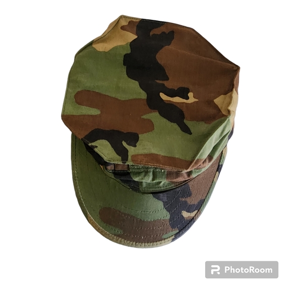 Accessories | Military Surplus Vintage Camo Work Uniform Cover Hat ...
